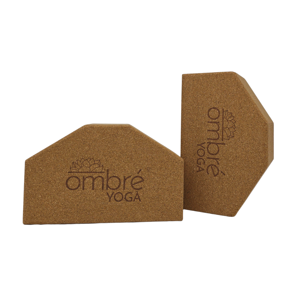 4" Cork Yoga Blocks for Wrist Relief, Balance & Support | Ombré Yoga ...